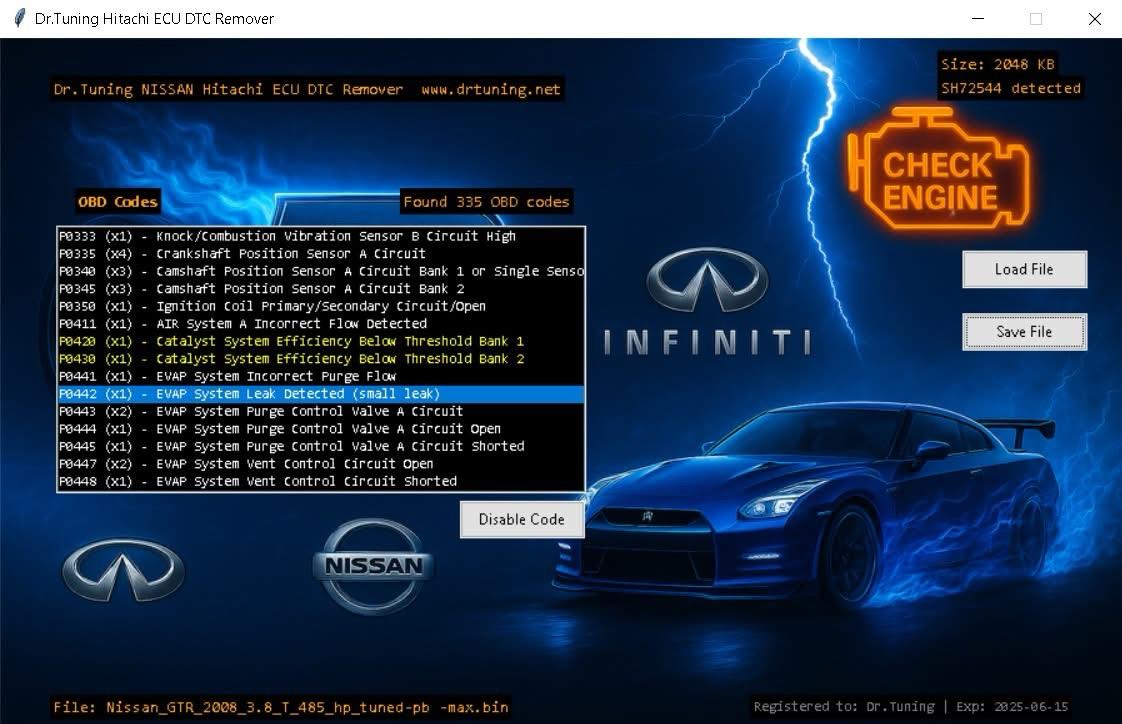 Hitachi DTC Remover – DRTUNING.NET 2025©